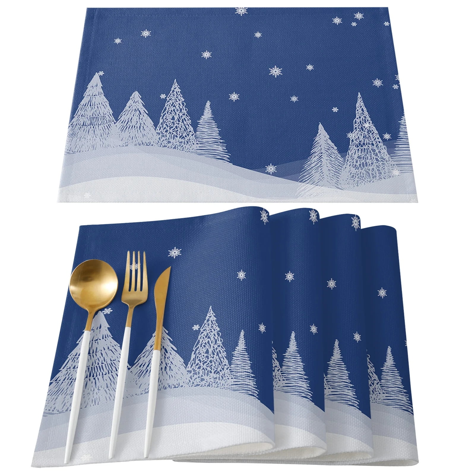 Blue Tree Table Pad Mats for Dining Table Home Kitchen r Accessories ...