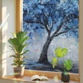Blue Tree Window Privacy Film Rainbow Static Cling Stain Glass Window ...