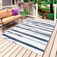 Blue Trees Outdoor Rug 6x9 Ft, Non Slip Washable Area Rug, Retro ...