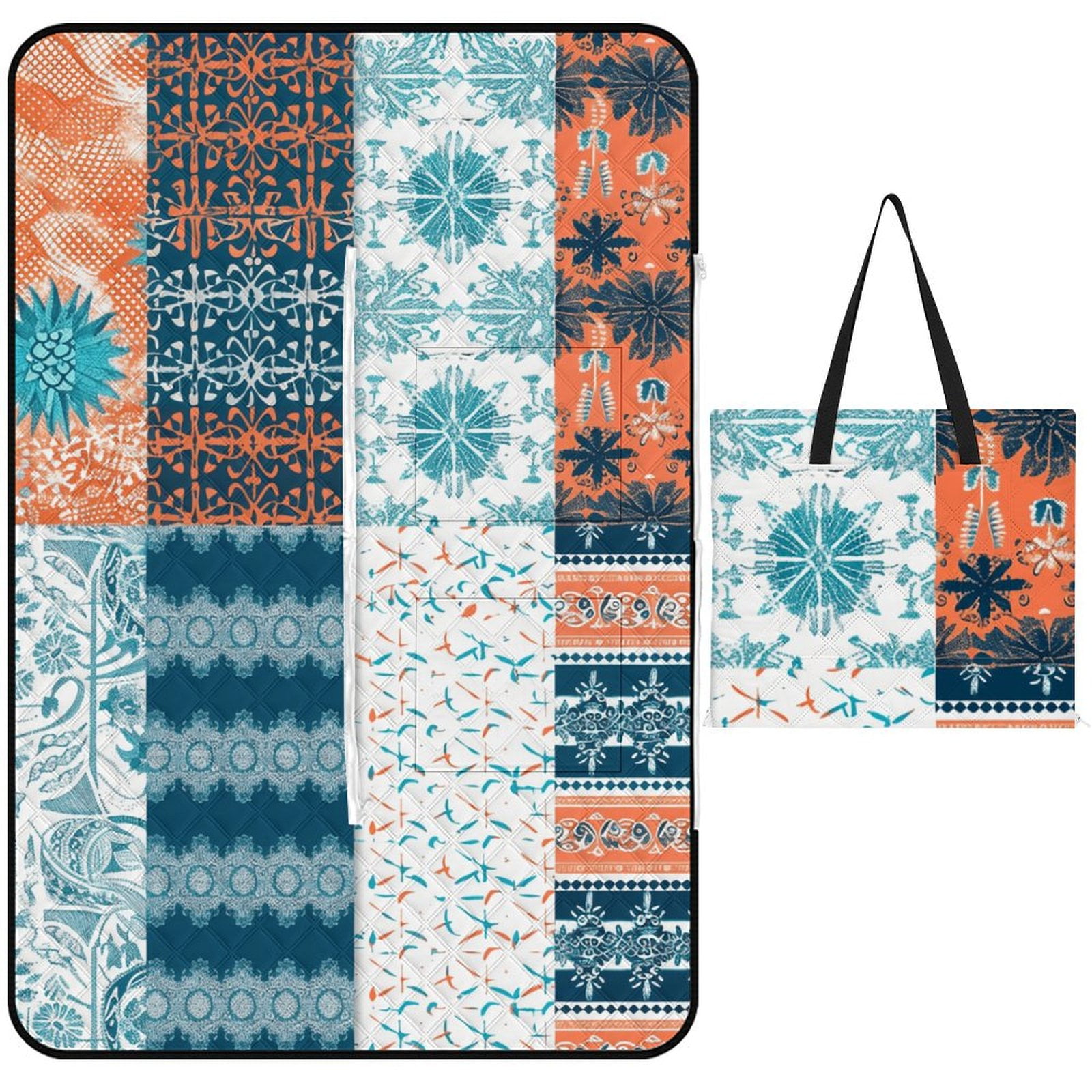 The Blue Tribe Waterproof Picnic Blanket with Foldable Zipper, Suitable for Outdoor Use ...