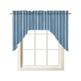Blue Triped Swag Curtains for Kitchen Farmhouse Stripes Modern Vintage ...