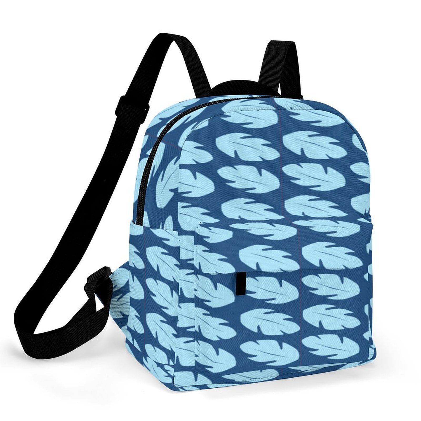 Blue Tropical Lilo Leaf Small Backpack Cute Mini Backpacks For Woman ...