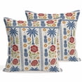 Blue Tropical Plant Throw Pillow Covers 20 x 20 Inch Pillow Covers Set ...