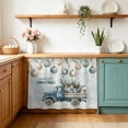 Blue Truck Christmas Sink Skirt 11"Wx13"L,Dustproof Under Sink Curtain ...