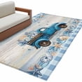 Blue Truck Coastal Kitchen Runner Rug 2.7x5 Washable Runners for ...