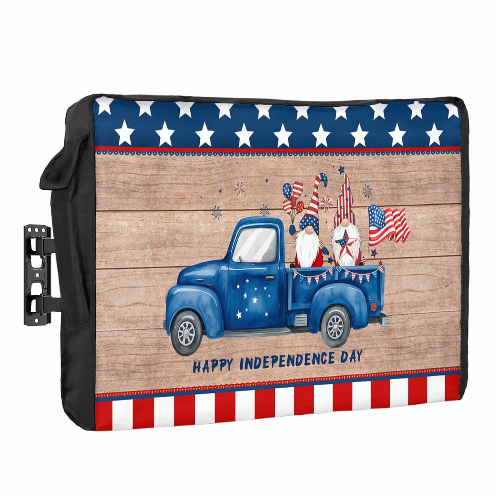 Blue Truck Waterproof Outdoor TV Cover, Happy Independence Day U.S ...