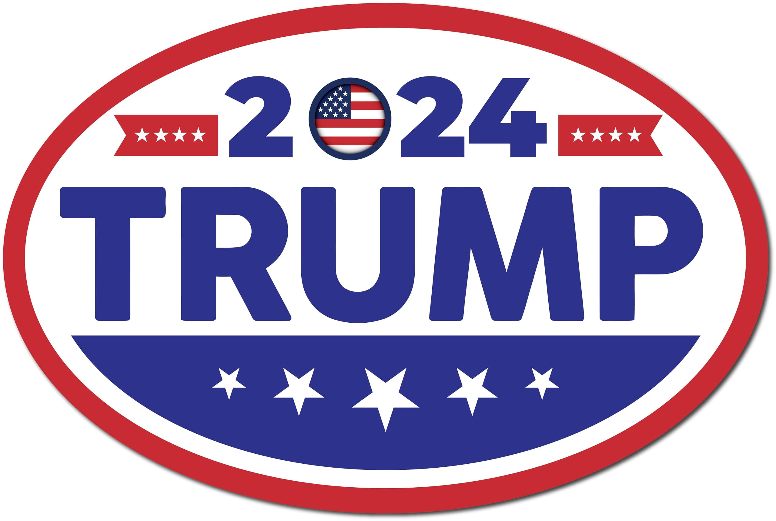 Blue Trump 2024 Republican Party Political Election Magnet Decal, 4x6 ...