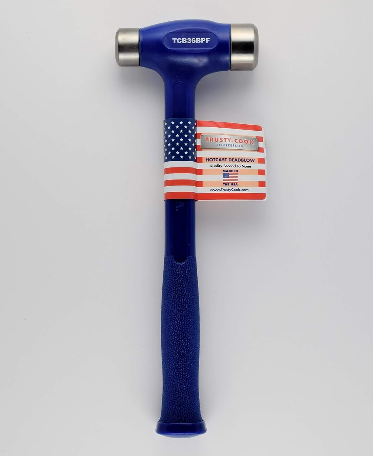 Blue Trusty-Cook Flat-Flat Ball Peen Dead Blow Hammer (36oz) Red ...