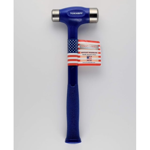 Blue Trusty-Cook Flat-Flat Ball Peen Dead Blow Hammer (36oz) Red ...