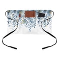 Blue Tulip Eucalyptus Leaf Kitchen Restaurant Half Waist Apron, Floral ...