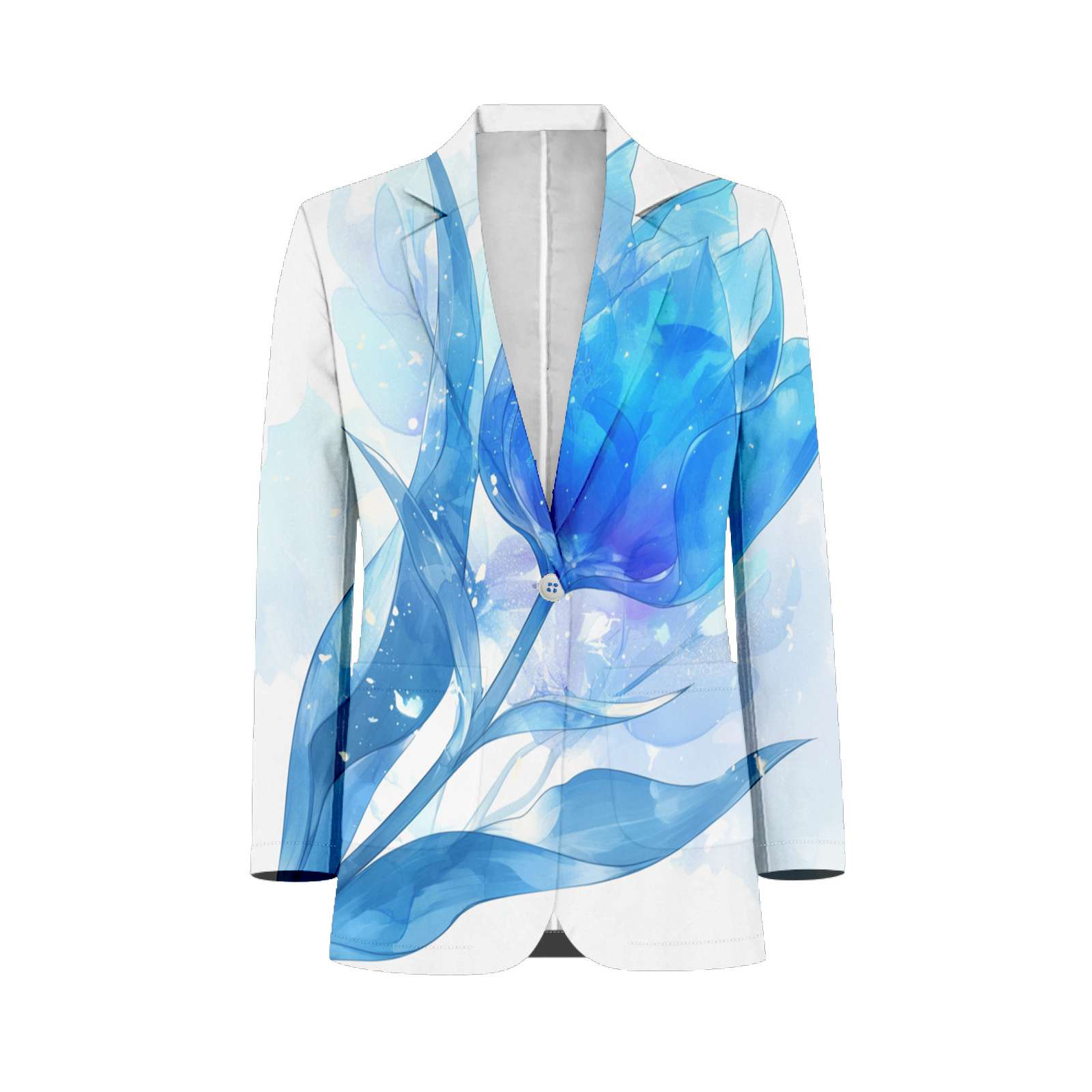Blue Tulip Flower With Stem Men's Suit Blazer Casual Party Wear Slim ...