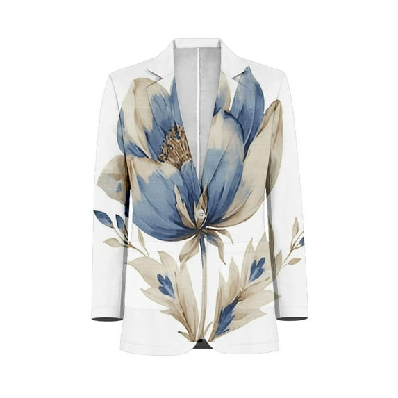 Blue Tulip Flower With Stem Men's Suit Blazer Casual Party Wear Slim ...