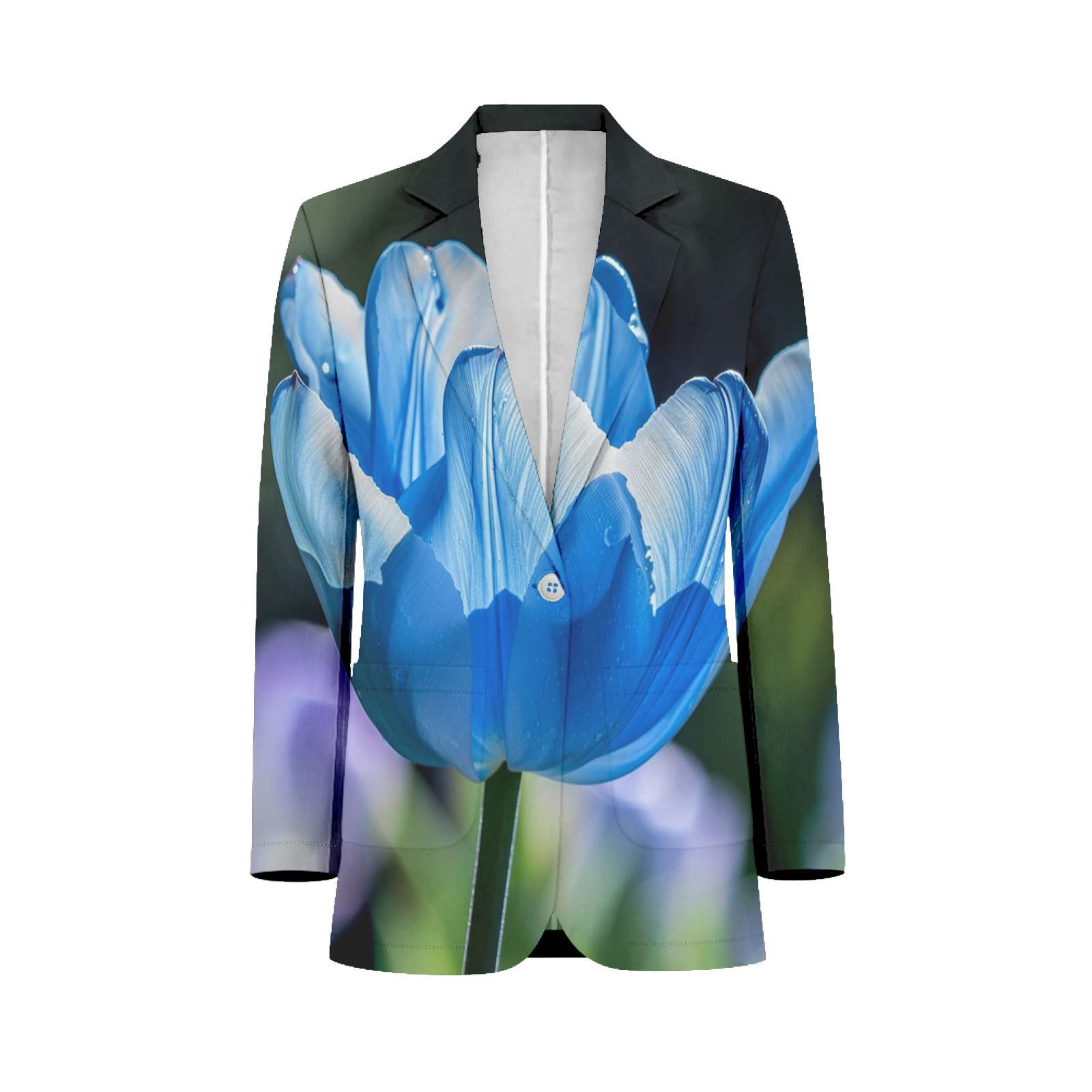 Blue Tulip Flower With Stem Men's Suit Blazer Casual Party Wear Slim ...