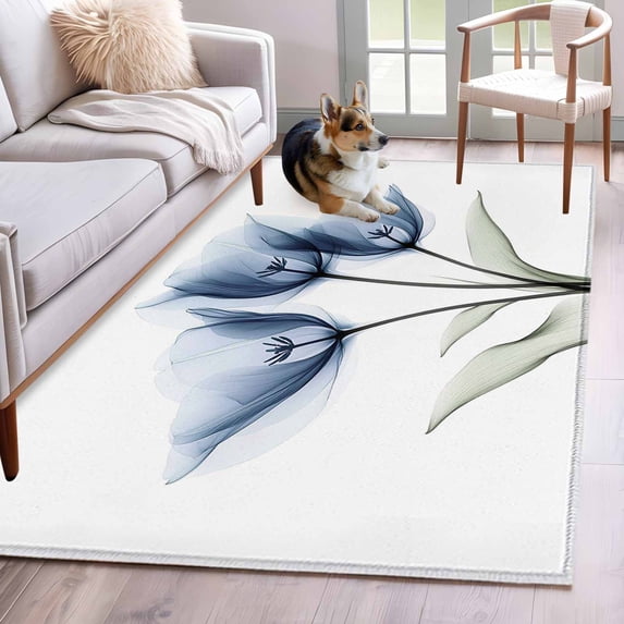 Blue Tulip Kitchen Runner Rug 2.7x5 Washable Runners for Hallway Non ...