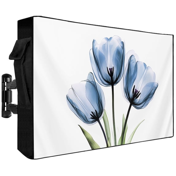 Blue Tulip Outdoor TV Cover 70 to 75 inch Flower Farmhouse Waterproof ...