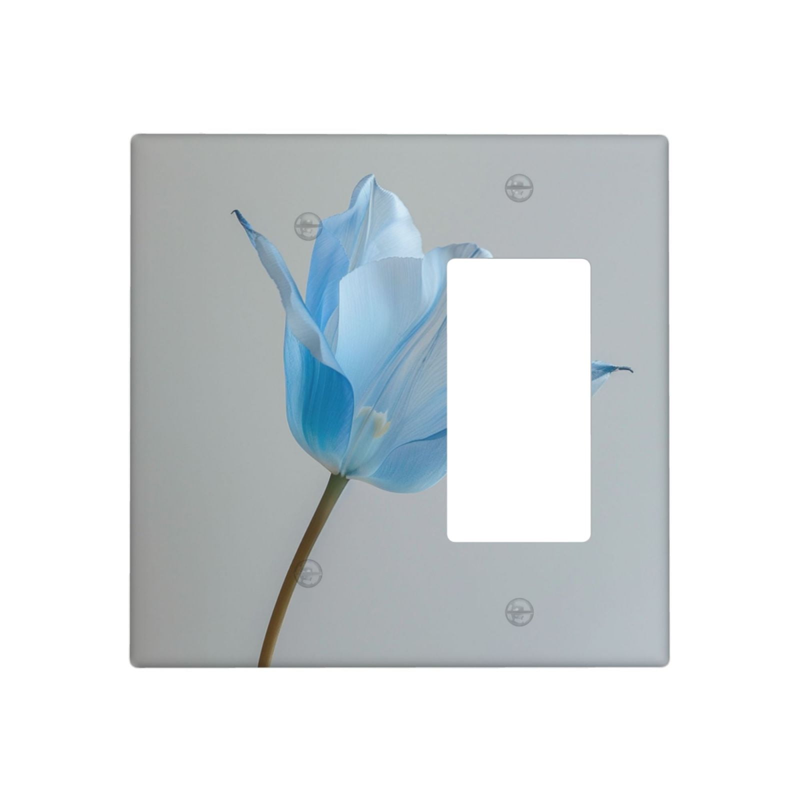 Blue Tulip Switch Cover Decorative Wall Plate / 2-Gang 1-Decor ...