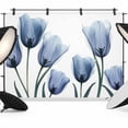 Blue Tulips Backdrop for Photography, Flowers Minimalist Modern Art ...