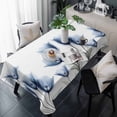Blue Tulips Floral Table Cloth Waterproof Tablecloths, Spring Farmhouse ...
