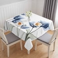 Blue Tulips Floral Table Cloth Waterproof Tablecloths, Spring Farmhouse ...