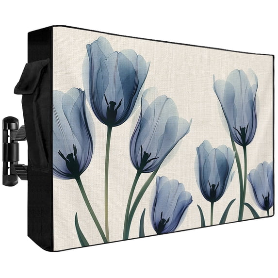 Blue Tulips Outdoor TV Cover 30 to 32 inch Flowers Minimalist Modern ...