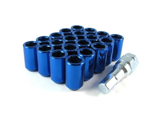 Blue Tuner Acorn 12x1.25 Lug Nut Kit 24 Pc Set with Key - Walmart.com