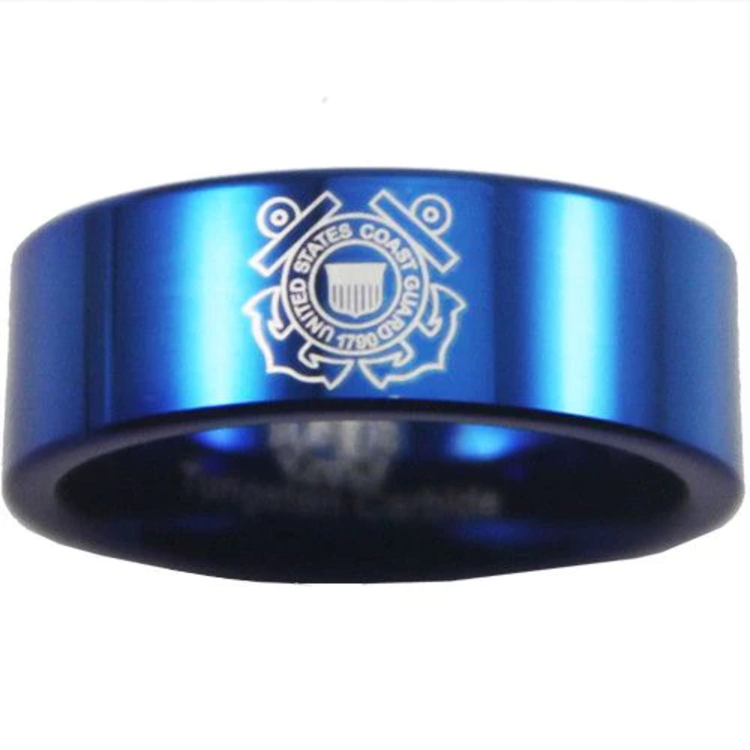 Blue Tungsten Coast Guard Ring - Walmart.com