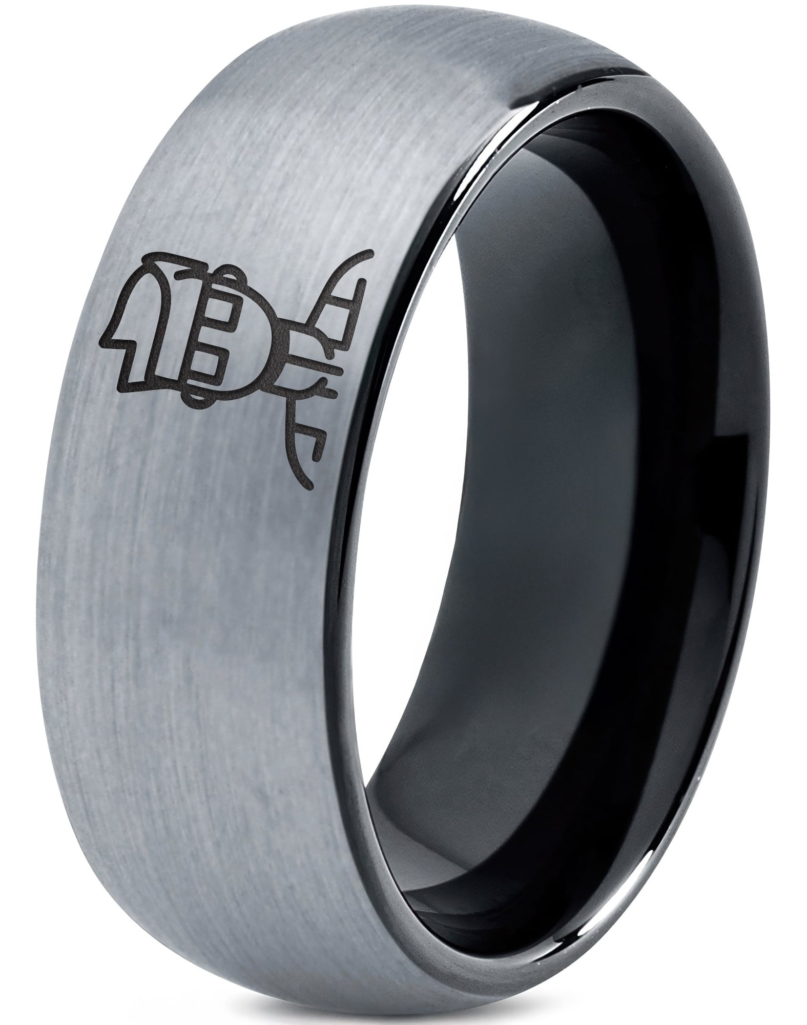 Tungsten Grey Jewelry Gamer Custom Promise Rings Sister Birthday Gift ...