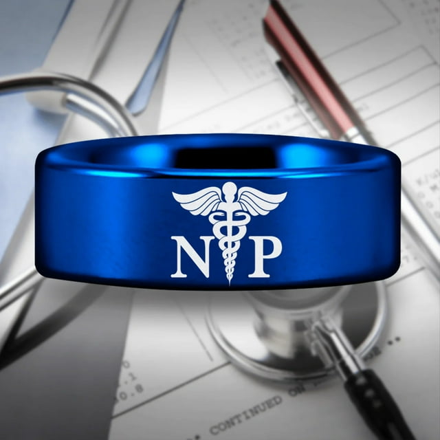 Blue Tungsten Nurse Practitioner Ring - Walmart.com