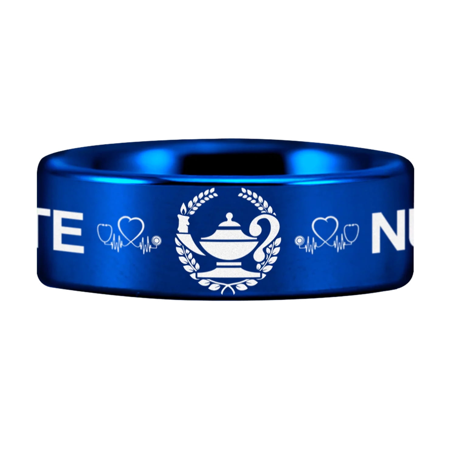 Blue Tungsten Nursing Lamp Graduation Ring - Walmart.com