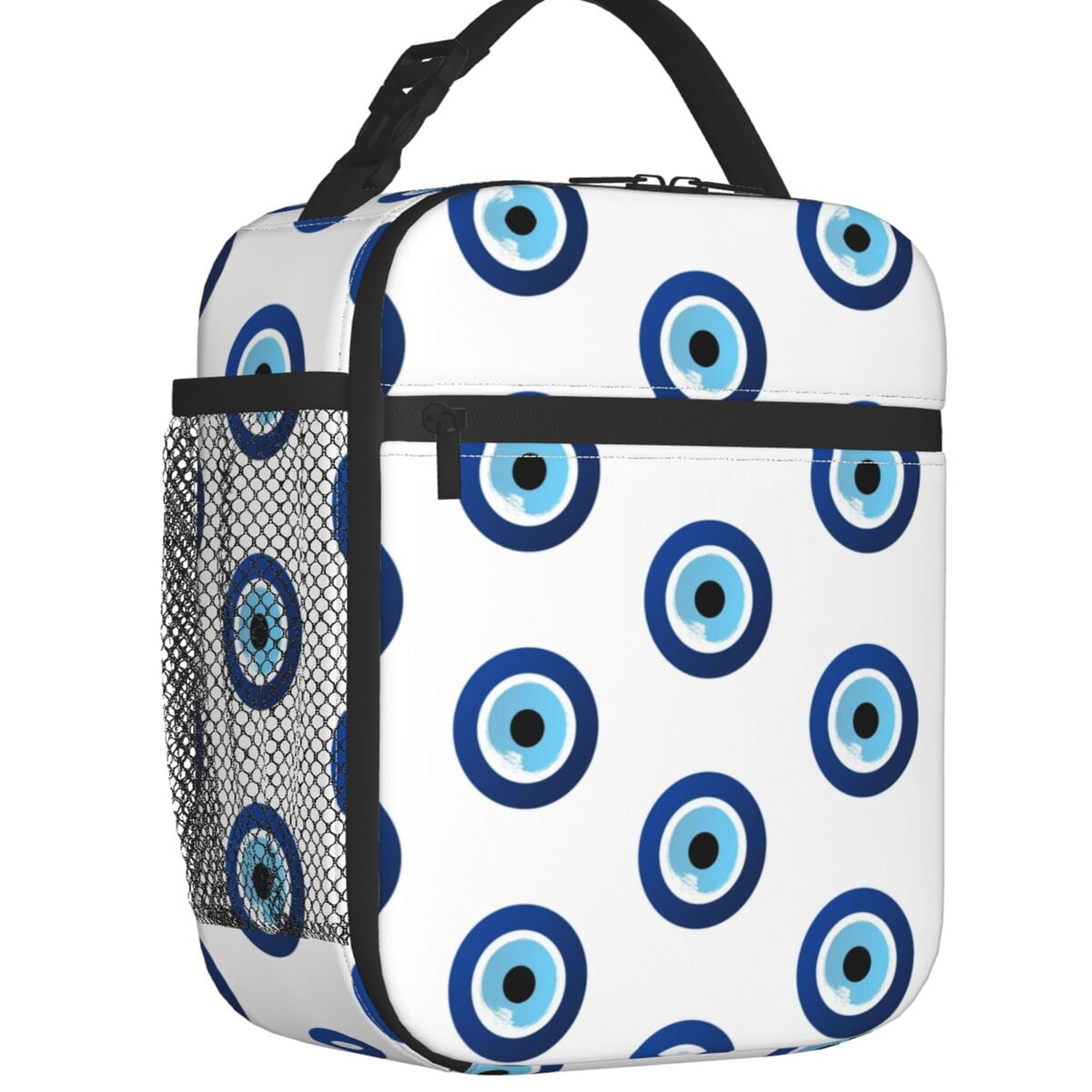 Blue Turkish Evil Eye Insulated Lunch Bag Outdoor Picnic Nazar Amulet ...