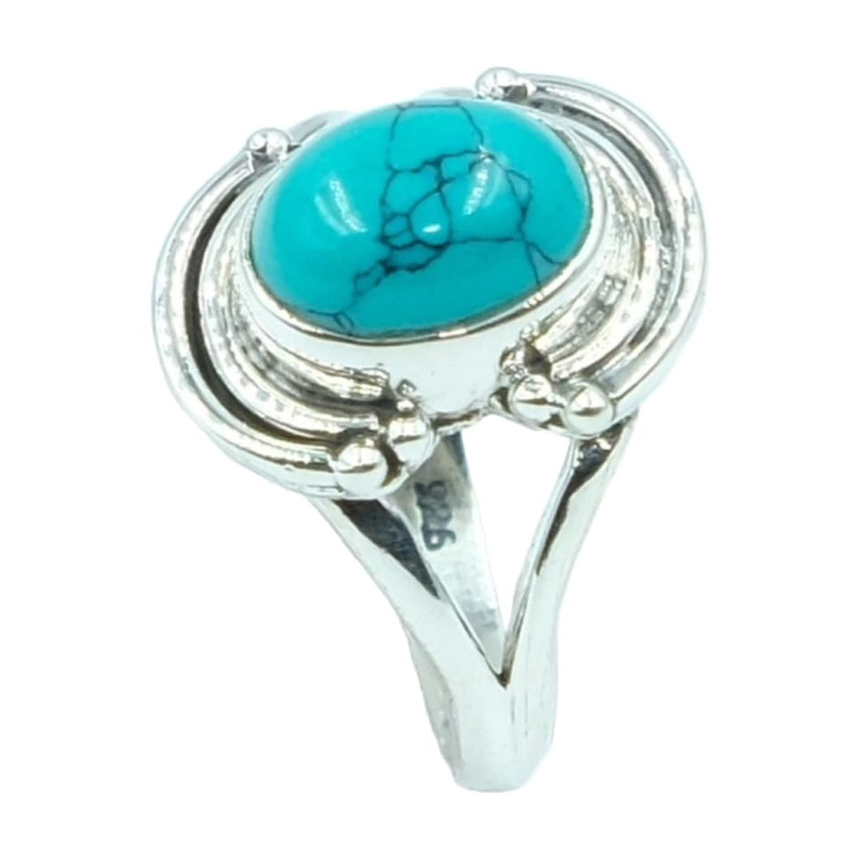 Blue Turquoise 925 Sterling Silver Handmade Design Ring Statement ...