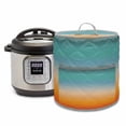 Blue Turquoise Orange Gradual Rice Cooker Cover 8 Quart Abstract Modern ...