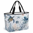 Blue Turtle Coastal Beach Bag for Women, Large Breathable Mesh Beach ...