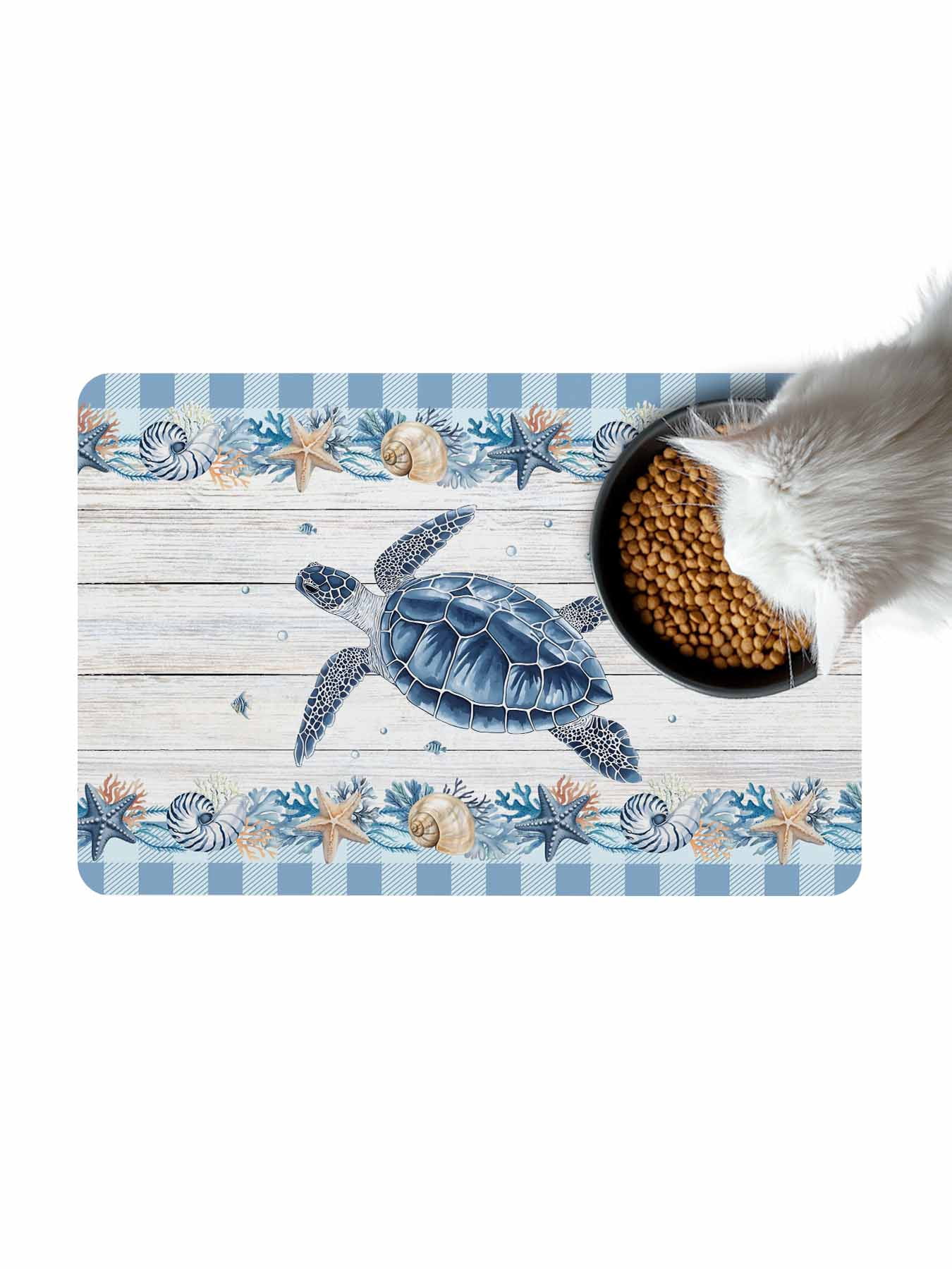 Blue Turtle Coastal Doormat Non Slip Diatomaceous Earth Door Mat ...