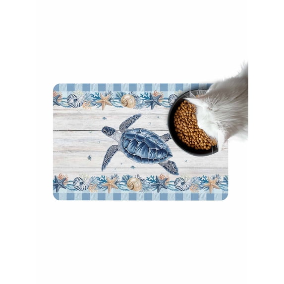 Blue Turtle Coastal Doormat Non Slip Diatomaceous Earth Door Mat ...