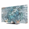 Blue Turtle Coastal Elastic Indoor TV Cover 24" Dust Protector,Stretch ...