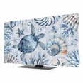 Blue Turtle Coastal TV Cover for 40 Inch Screen, Stretch Fabric ...