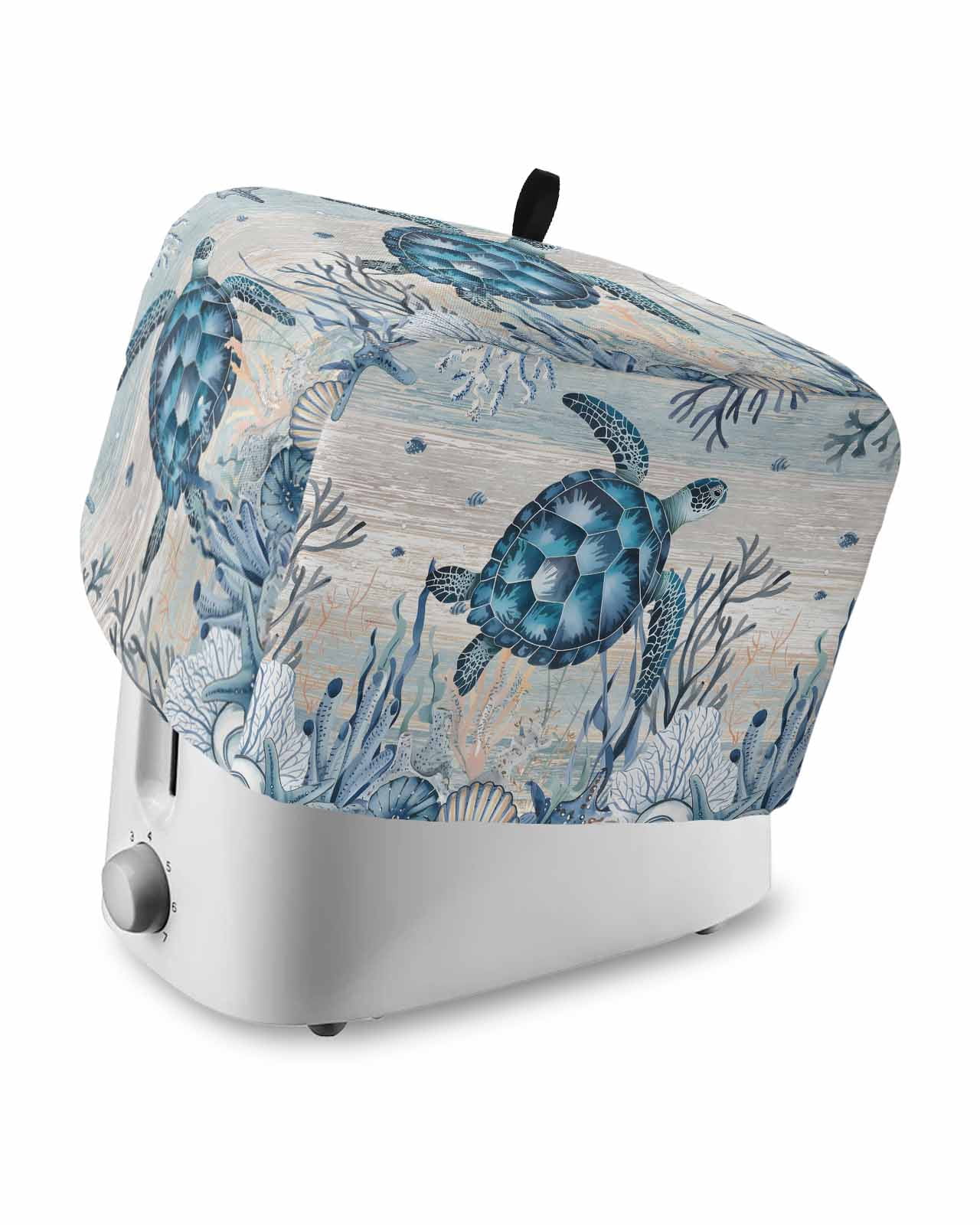 Blue Turtle Coastal Toaster Cover 2 Slice, Small Kitchen Appliance ...