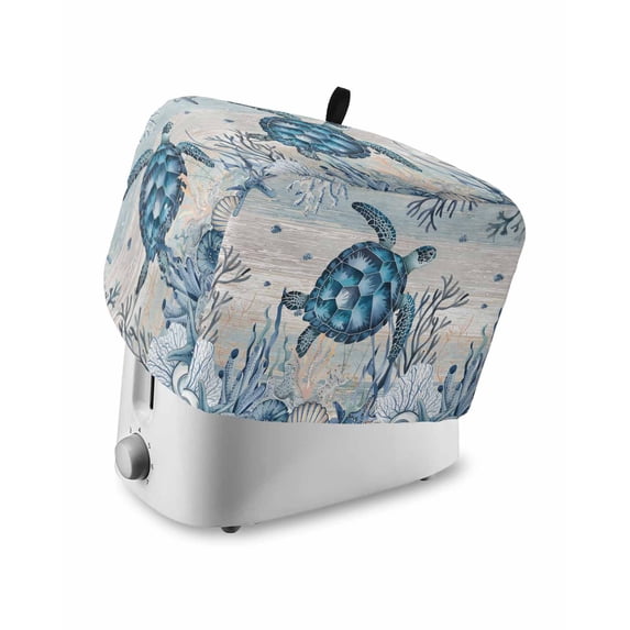 Blue Turtle Coastal Toaster Cover 2 Slice, Small Kitchen Appliance ...