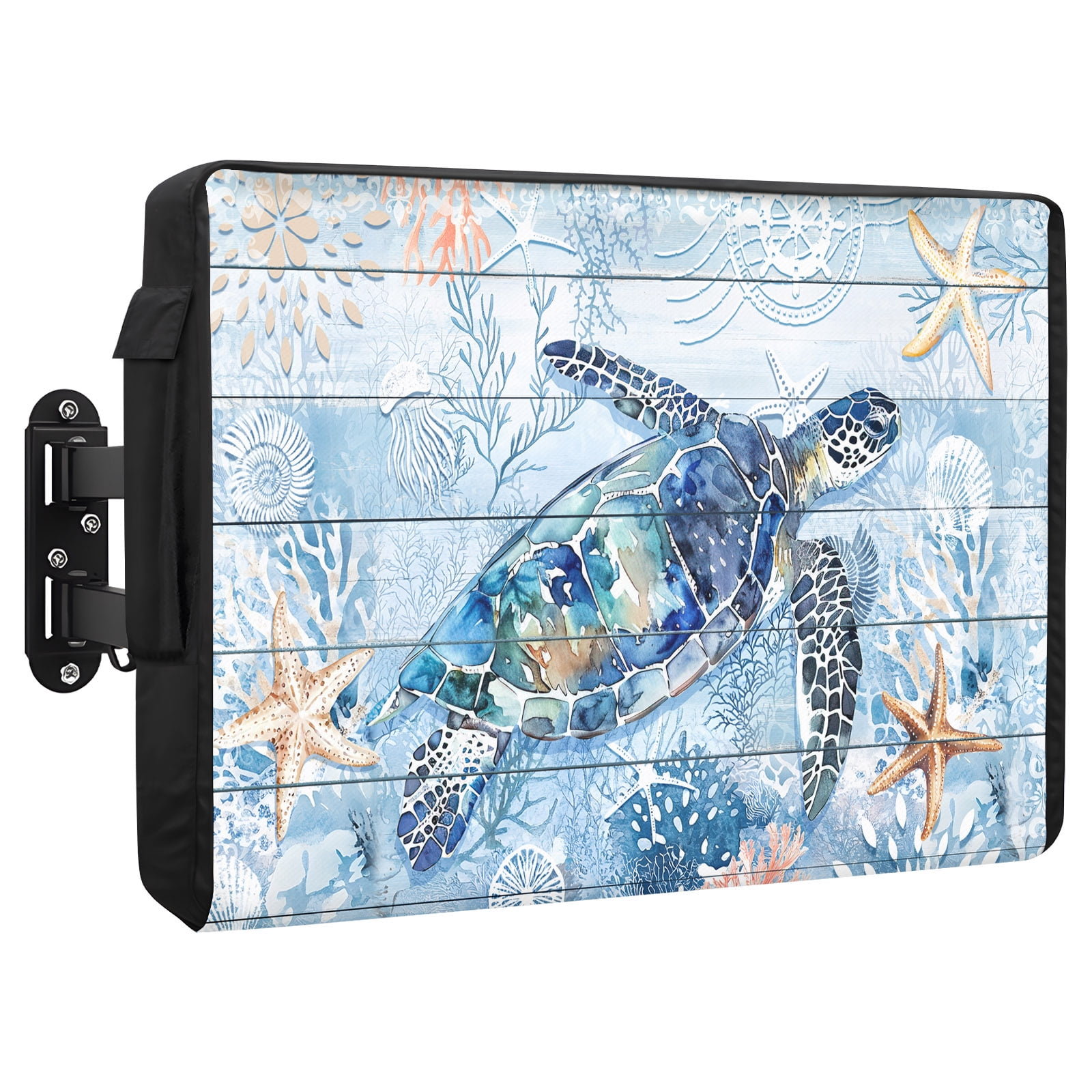 Blue Turtle Outdoor TV Cover 40 to 43 Inch Summer Ocean Beach Starfish ...