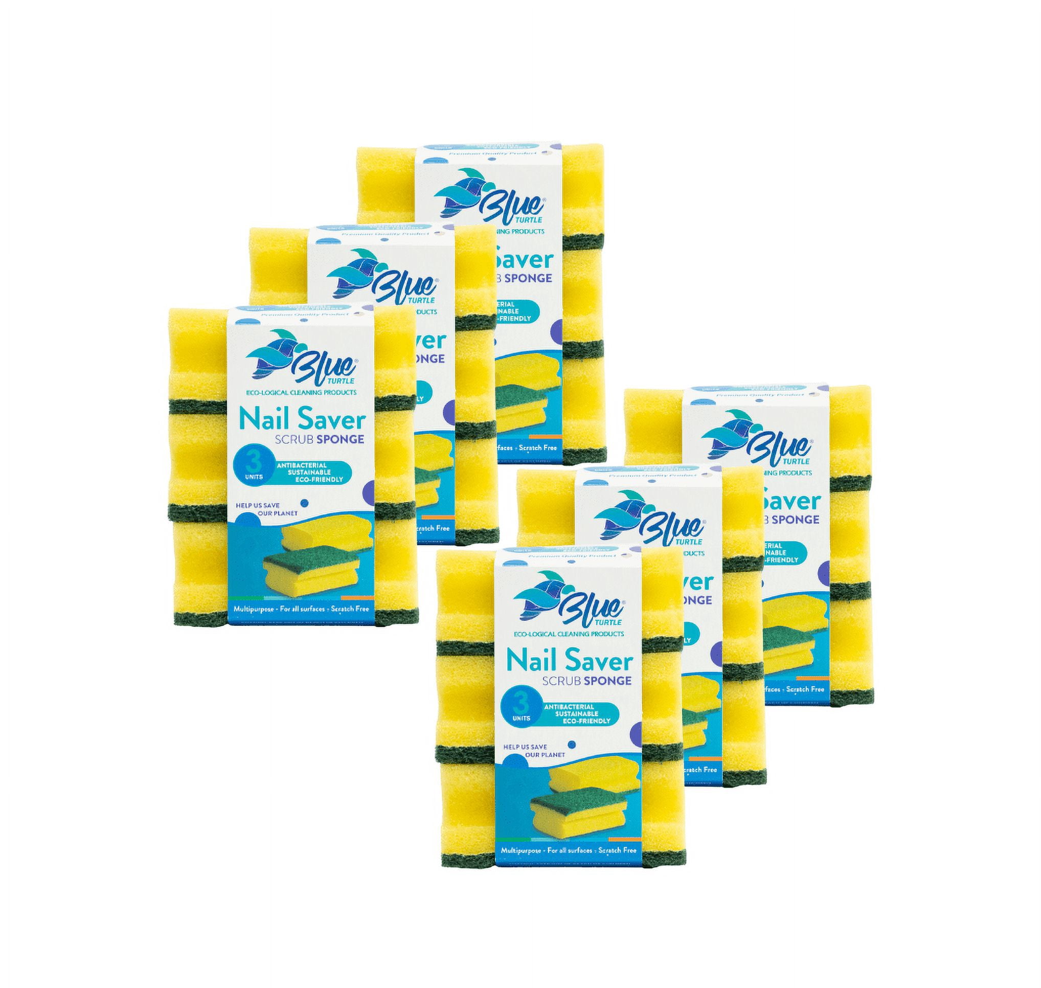 Blue Turtle Sponges for Dishes – 18 Pack Multipurpose Kitchen Sponges ...