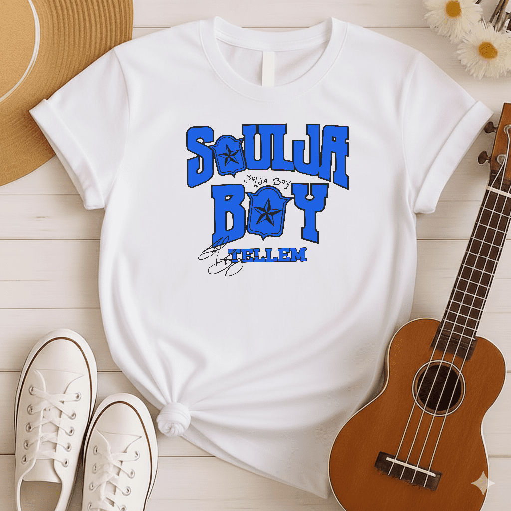 Blue Typography Music Inspired Illustration Cool Fan Art Unisex T-Shirt ...