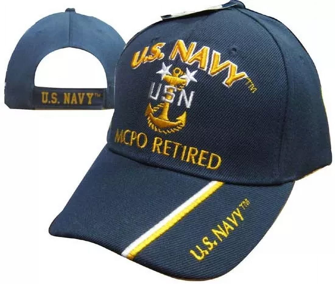 Blue US Navy MCPO Master Chief Petty Officer Retired Hat Ball Cap ...