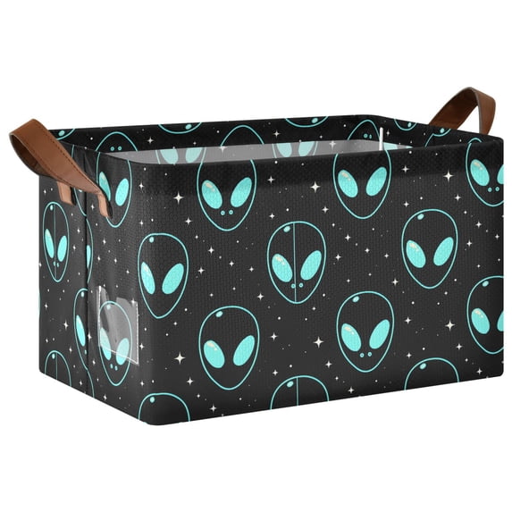 Blue Ufo Collapsible Storage Bin Open Home Shelf Basket Water-Resistant ...
