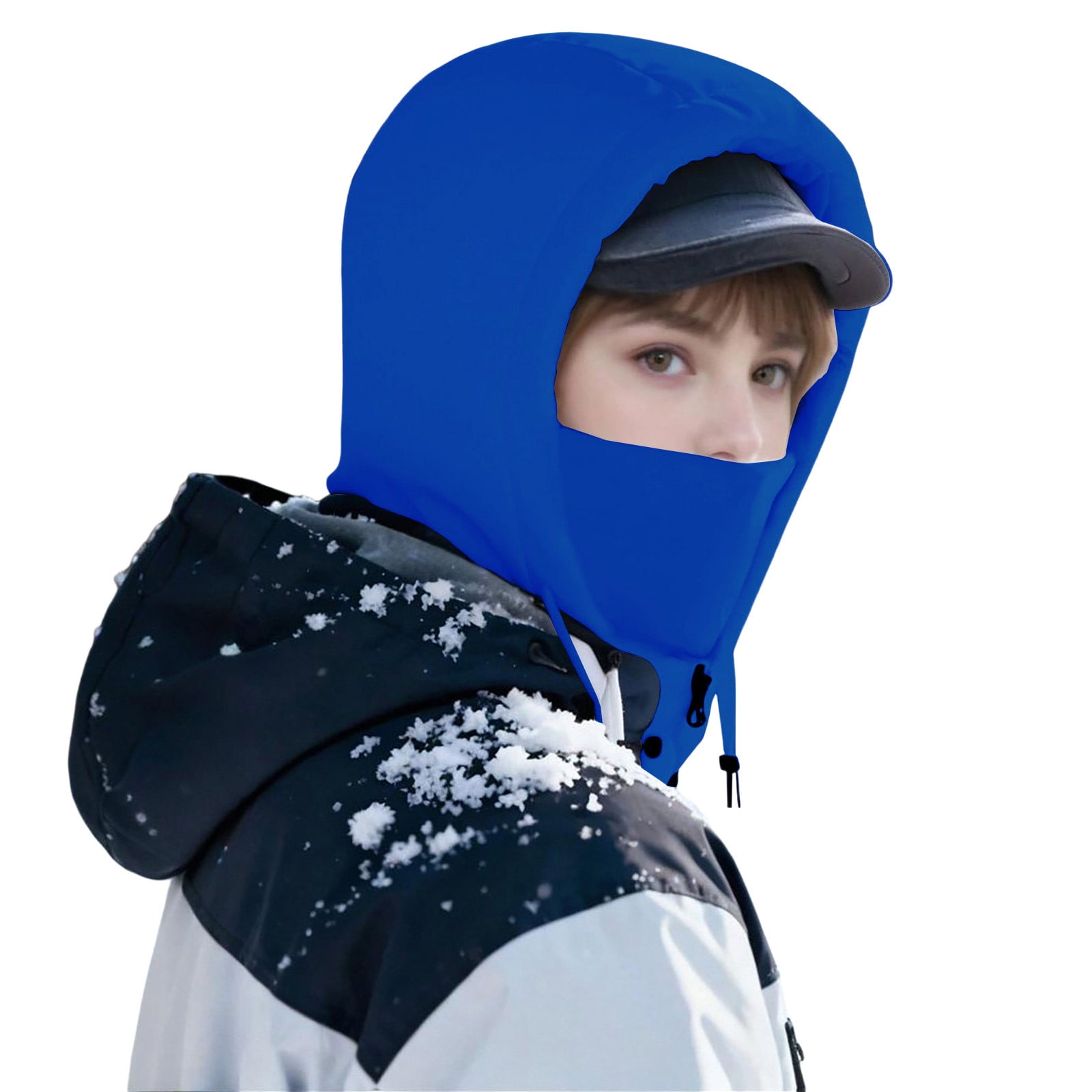 Blue Unisex Lei Feng Hat With Thick Lining For Winter Outdoor ...