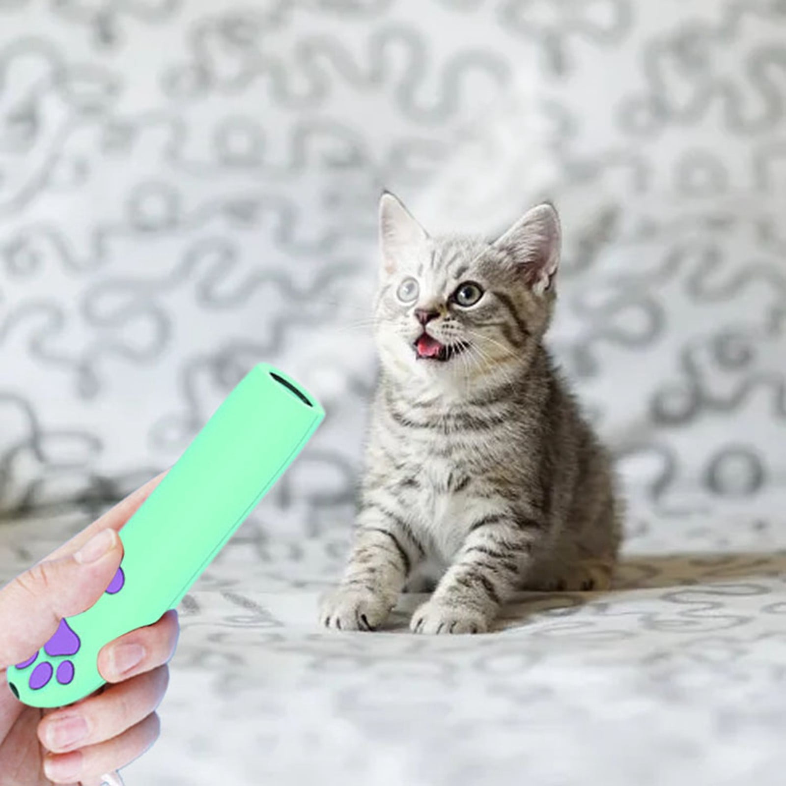 Blue Universal Cat Toy Lightweight Interactive Cat Toy Slip Built In ...