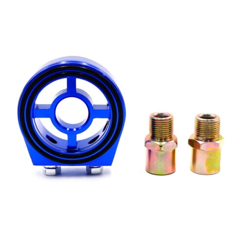 Blue Universal Oil Filter Sandwich Plate Cooler Adapter Kit M20×1.5 and ...