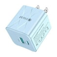 Blue Usb C Wall Charger Block 25W Fast Charging Power Adapter Pd Qc 3.0 ...