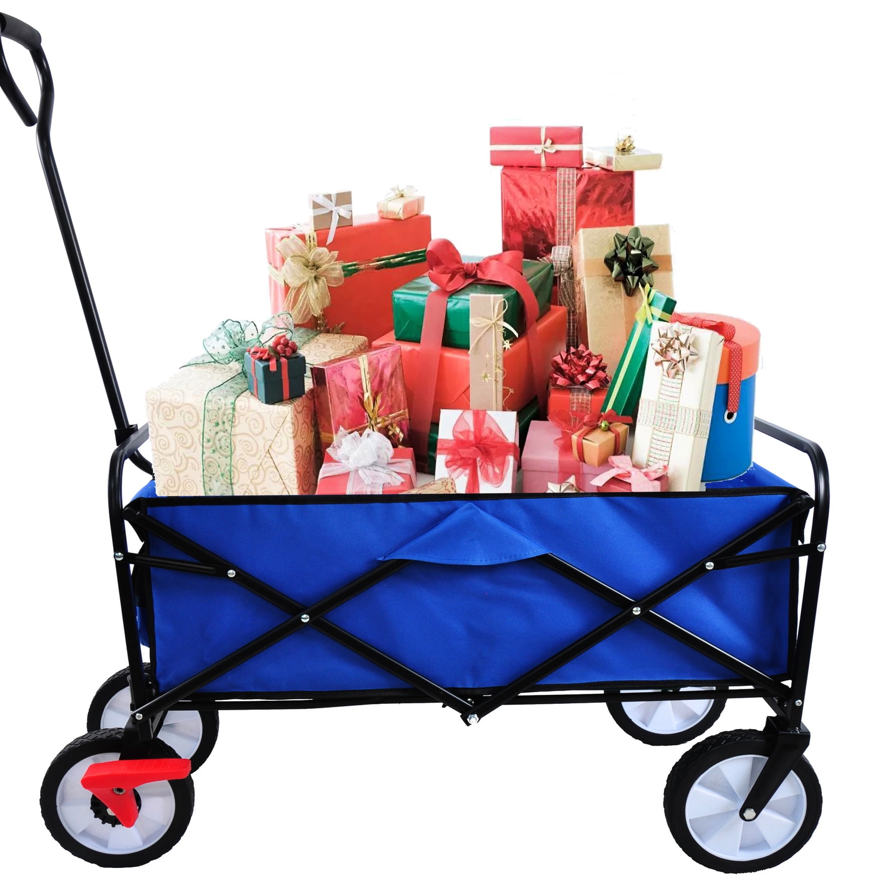 Blue Utility Cart - Heavy-Duty, Folds Compactly, Easy Setup - Walmart.com