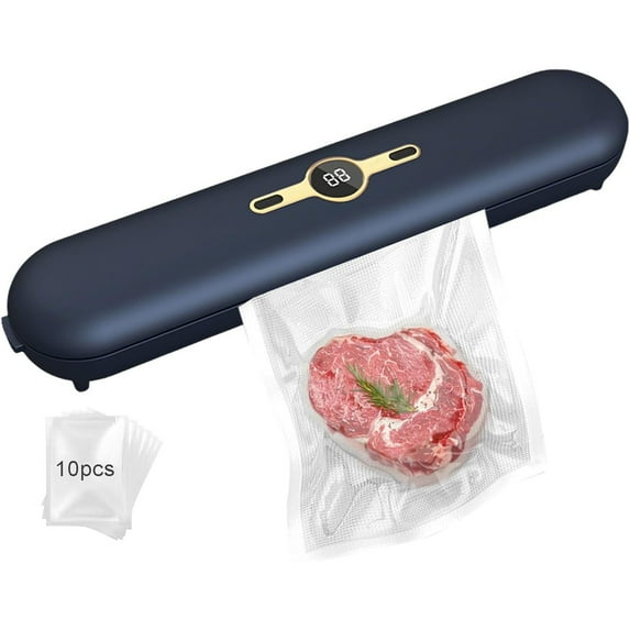 Blue Vacuum Sealer Machine C Size, Automatic Food Sealer for Dry & Wet ...